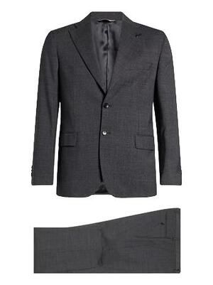 PAOLONI Suit Charcoal Size Virgin Wool - Grey