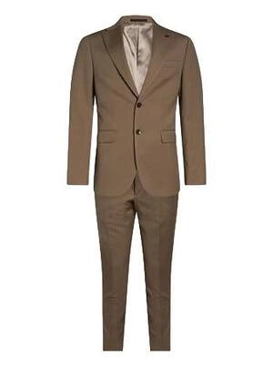 PAOLONI Suit Taupe Size Wool, Elastane - Grey
