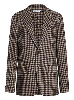 MANUEL RITZ Blazer Size Virgin Wool, Cotton - Grey