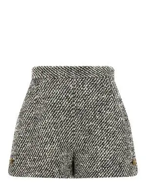 Versace Bouclé Wool Shorts - Multicolor