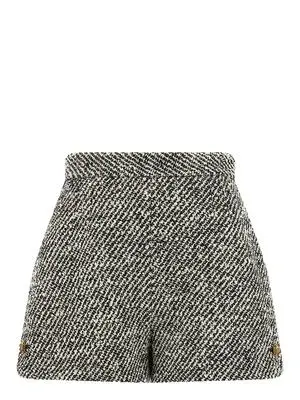 Versace Bouclé Wool Shorts - Multicolor
