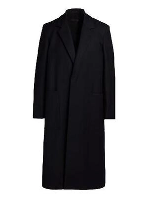 Emporio Armani Single-breasted Twill Coat - Blue