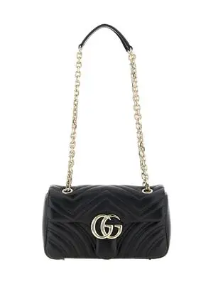 Gucci Gg Marmont' Small Shoulder Bag - Black