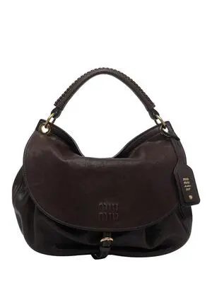 Miu Miu Leather Rendez-vous Shoulder Bag - Brown