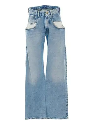 MAISON MARGIELA Straight Jeans With Contrasted Pockets - Blue