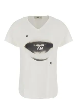Fendi Ti Amo Print T-shirt - White