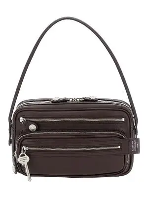 Acne Studios Shoulder Bag With Logo Plate On The Front In Brown Leather For - Multicolor