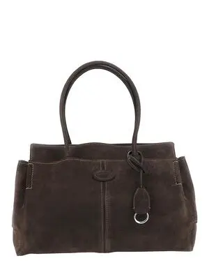 TOD'S Shoulder Bag With Leather Handles Brown - Multicolor