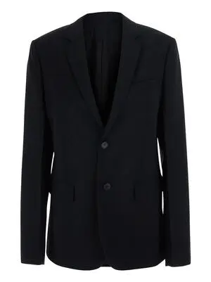 FENDI Fendi Women Black Jacket With Notched Revers In Wool And Mohair For Women