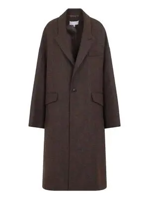 MAISON MARGIELA Oversized Wrap Coat - Brown
