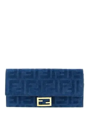 Fendi Continental Baguette' Wallet On Chain - Blue