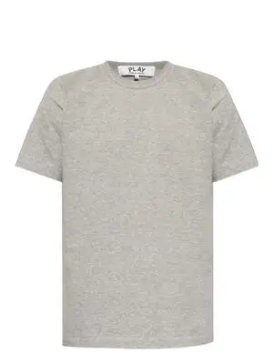 Play Comme Des Garcon Signature Heart-patch T-shirt - Gray