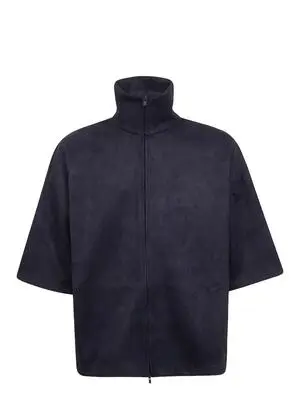 Fear Of God High-neck Fleece Jacket With Zip Closure - Black
