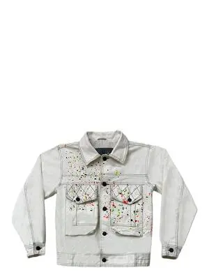 ZASTASTUDIO Oversized Tie-dye Denim Jacket - White