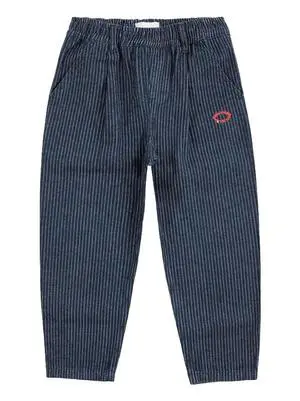 BOBO CHOSES Pinstriped Pleated Trousers - Navy Blue