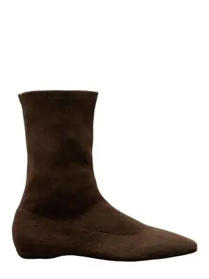 THE ROW Cindy Ankle Boots - Brown