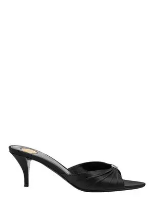 SAINT LAURENT Saint Laurent Jerry Crystal-Embellished Satin Sandals