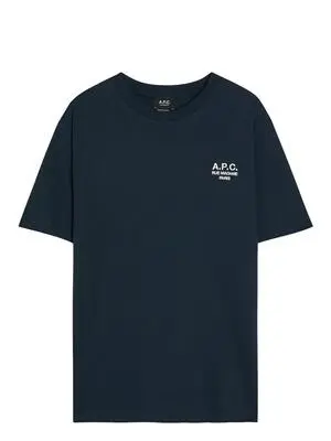 A.p.c. Rue Madame Logo-embroidered Cotton T-shirt - Navy