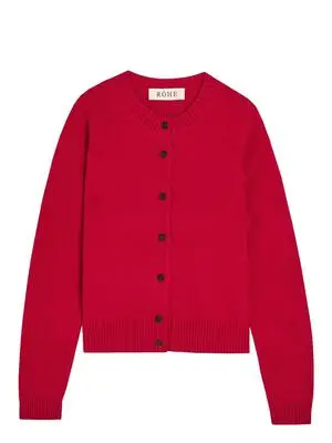 RÓHE Rohe Stretch-Wool Cardigan Red