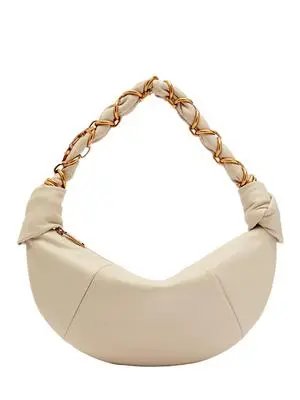 Saint Laurent Rope Mini Leather Shoulder Bag - Cream