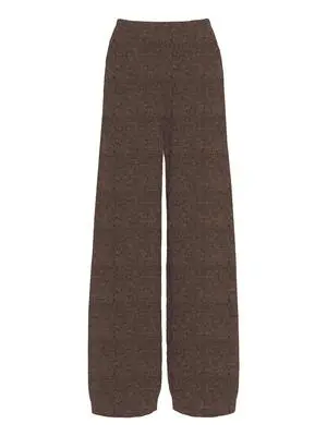 BARRIE Cashmere Wide Leg Pants - Brown