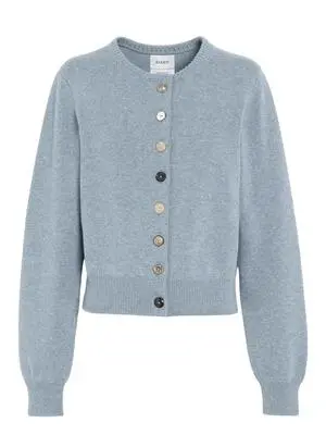 BARRIE Cashmere Cardigan With Mismatched Buttons - Light Blue