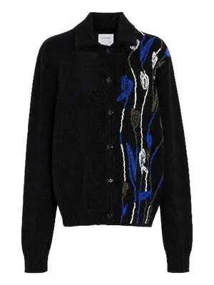 BARRIE Cashmere Stemline Cardigan - Black