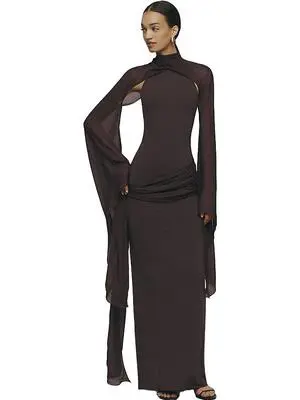 DE LA VALI Sabela Maxi Dress - Brown