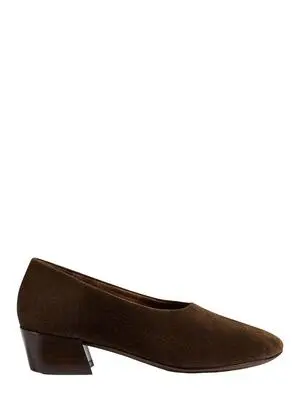 Khaite KHAITE Marcy Suede Pumps Ebano