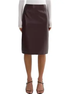 LAMARQUE Faux Leather Pencil Skirt - Vamp
