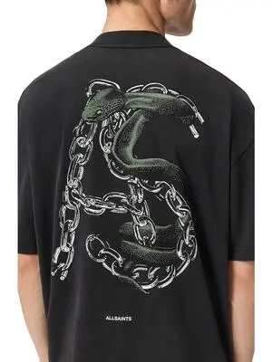 ALLSAINTS Linx Graphic T-shirt - Washed Black