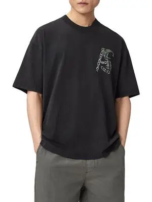 ALLSAINTS Linx Graphic T-shirt - Washed Black