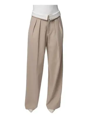 JLUXLABEL Command Pleat Trouser - Beige