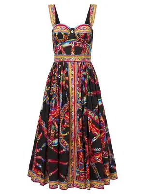 DOLCE & GABBANA Carretto Cotton Midi Dress