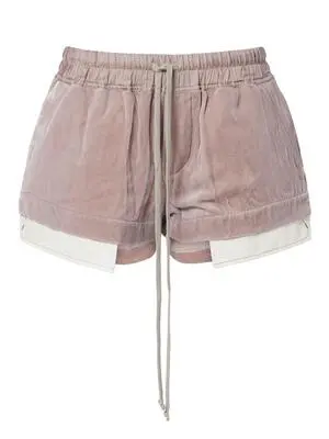 Rick Owens Fog Velvet Shorts - Pink