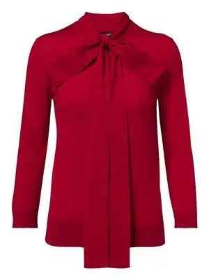Dolce & Gabbana Bow-detail Virgin Wool Sweater - Red