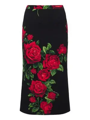 Dolce & Gabbana Floral Silk-blend Pencil Skirt - Multicoloured