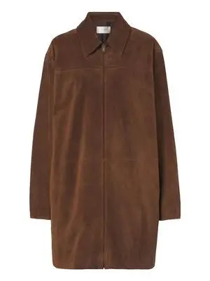 THE ROW Dakara Suede Coat - Brown