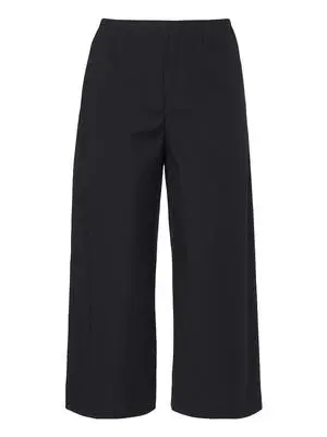 THE ROW Cosmo Cropped Wool Wide-leg Pants - Black