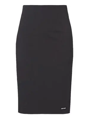 Miu Miu Cotton-blend Poplin Pencil Skirt - Black