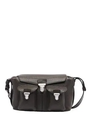 LEMAIRE Gear Mini Leather Shoulder Bag - Brown