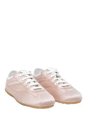 Alexander McQueen Silk Blend Lace-up Sneakers - Shell Pink