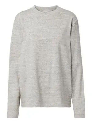 RÓHE Mouliné Cotton Jersey T-shirt - Grey