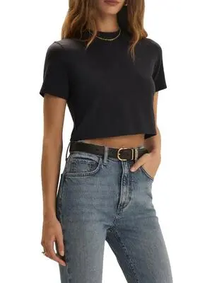 FAVORITE DAUGHTER The Laura Crop T-shirt - Navy