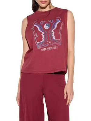 Spiritual Gangster Open Your Mind Graphic Tank - Mahogany
