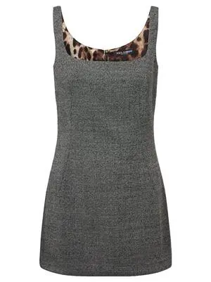 DOLCE & GABBANA Wool Tweed Minidress