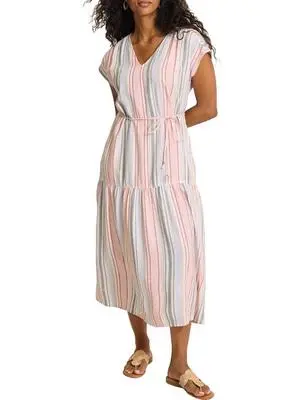 Tommy Bahama Sea Bank Tie Waist Maxi Dress - Coconut Multi