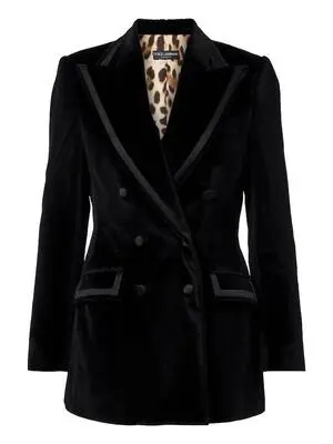 Dolce & Gabbana Velvet Blazer - Black