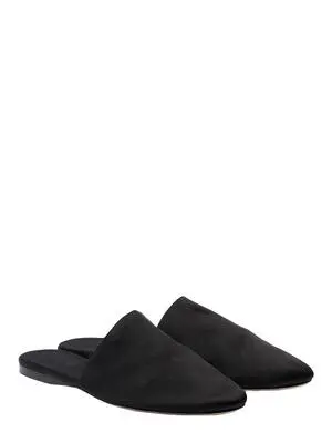 THE ROW Tilda Satin Mules - Black