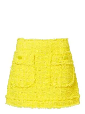 Dolce & Gabbana Cotton-blend Tweed Mini Skirt - Yellow